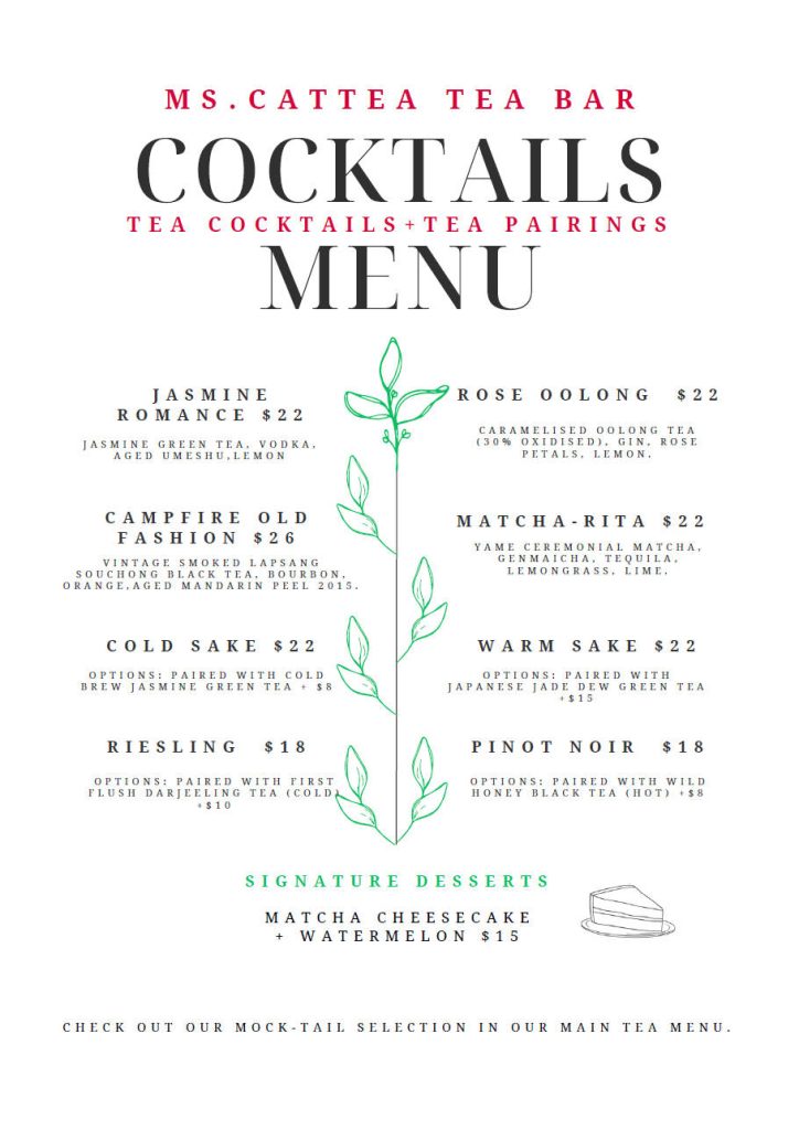 Tea Tasting Booking - MS.CATTEA TEA BAR