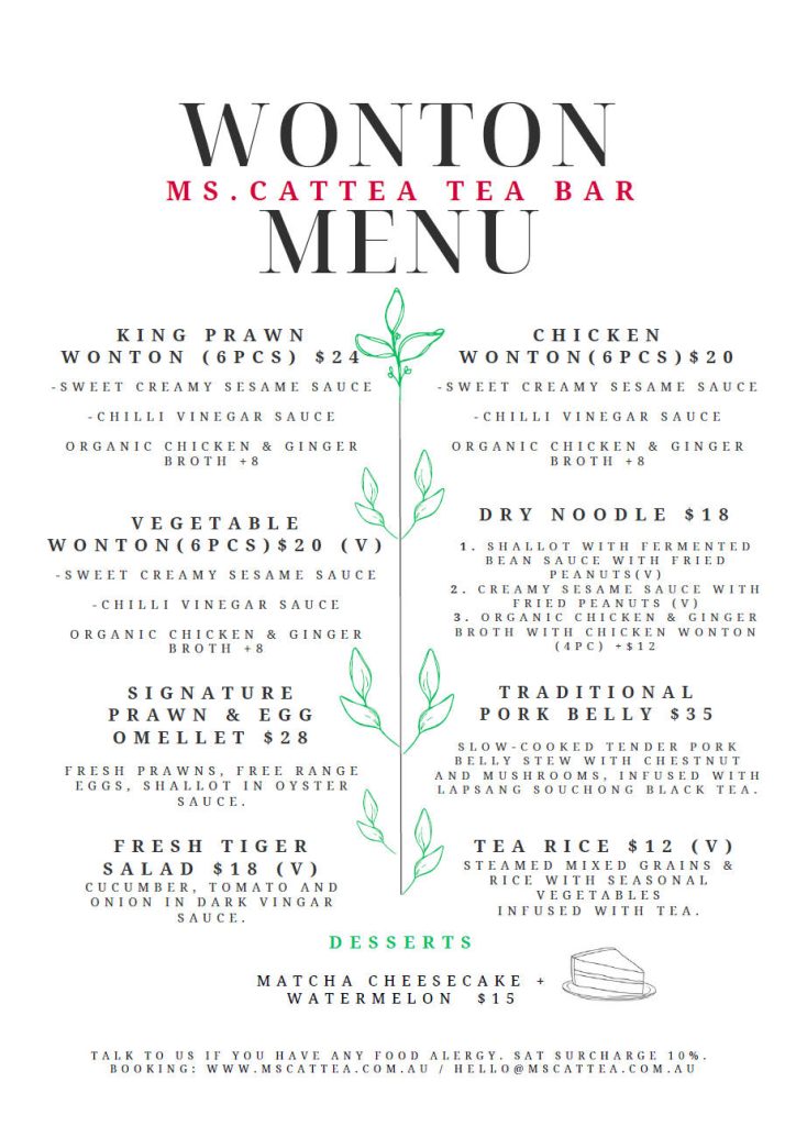 Tea Tasting Booking - MS.CATTEA TEA BAR